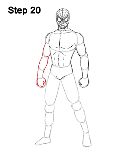 How To Draw Spider Man Full Body 