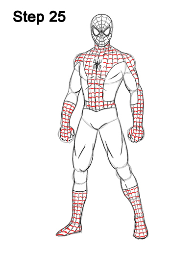 How To Draw Spider Man Full Body 