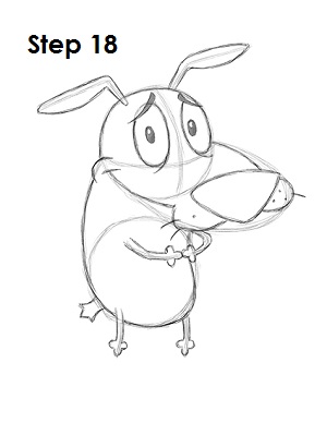 How to Draw Courage the Cowardly Dog