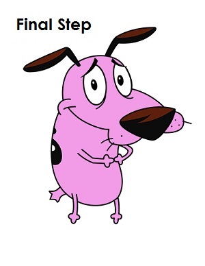 How to Draw Courage the Cowardly Dog