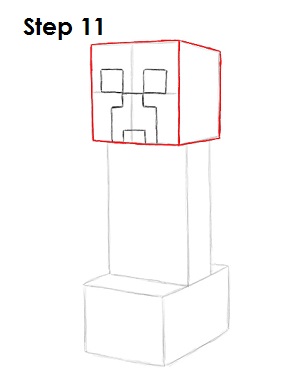 Creeper Drawing Minecraft Very Easy!! How To Draw 3D Floating