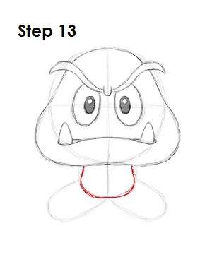 How to Draw a Goomba