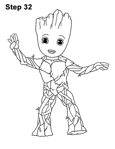How to Draw Baby Groot