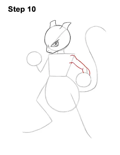 How to Draw Mewtwo from Pokemon Step-by-Step Pictures