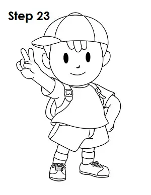 How to Draw Ness (EarthBound)