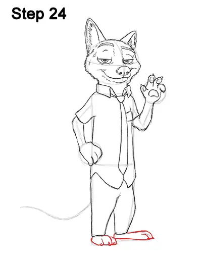 How to Draw Nick Wilde from Zootopia