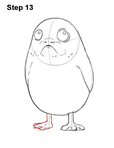 Porg Coloring Sketch Coloring Page