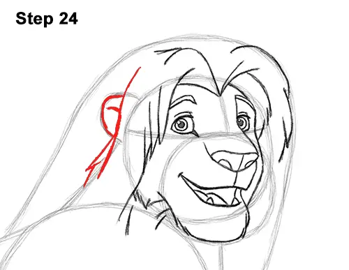 How to Draw Simba (Grown Up)