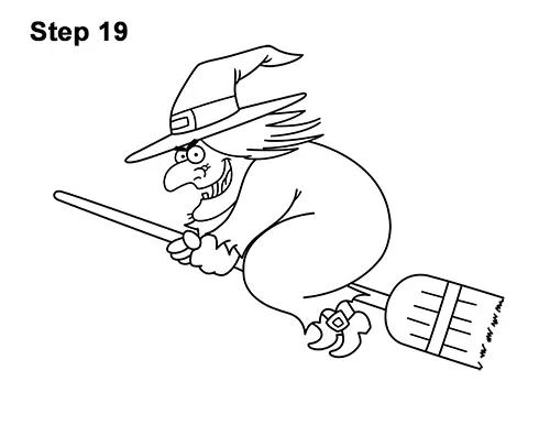 How to Draw a Cartoon Witch VIDEO & Step-by-Step Pictures